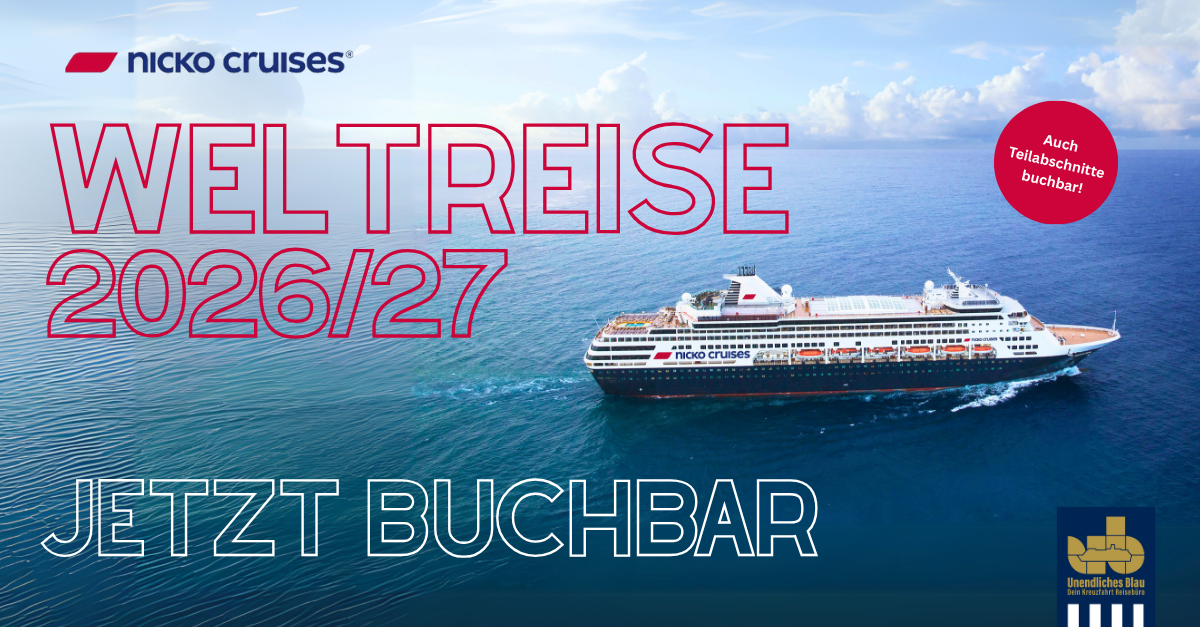 Vasco da Gama Weltreise 2026/27 - Unendliches Blau